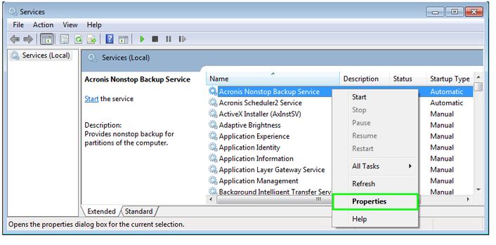 Acronis Nonstop Backup - error message pops up while launching - Techyv.com